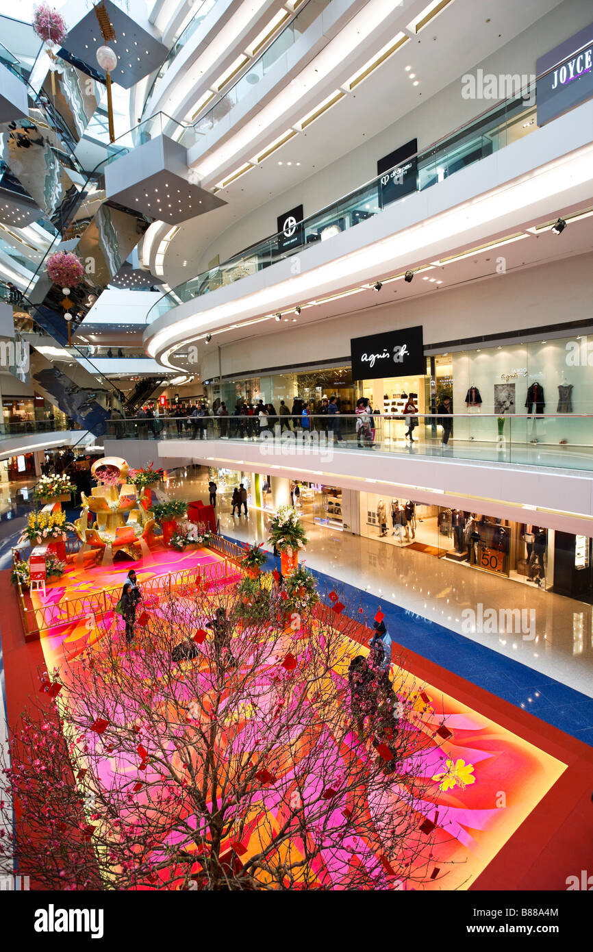 Chinese New Year decorations in the Festival Walk shopping mall in ...