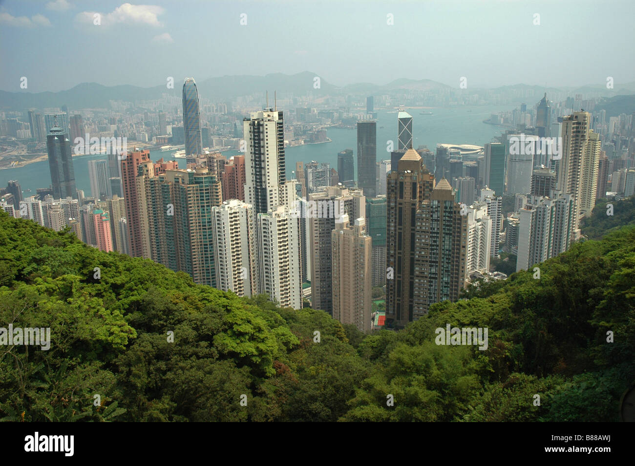 A view over Hong Kong from Victoria Peak Stock Photo - Alamy
