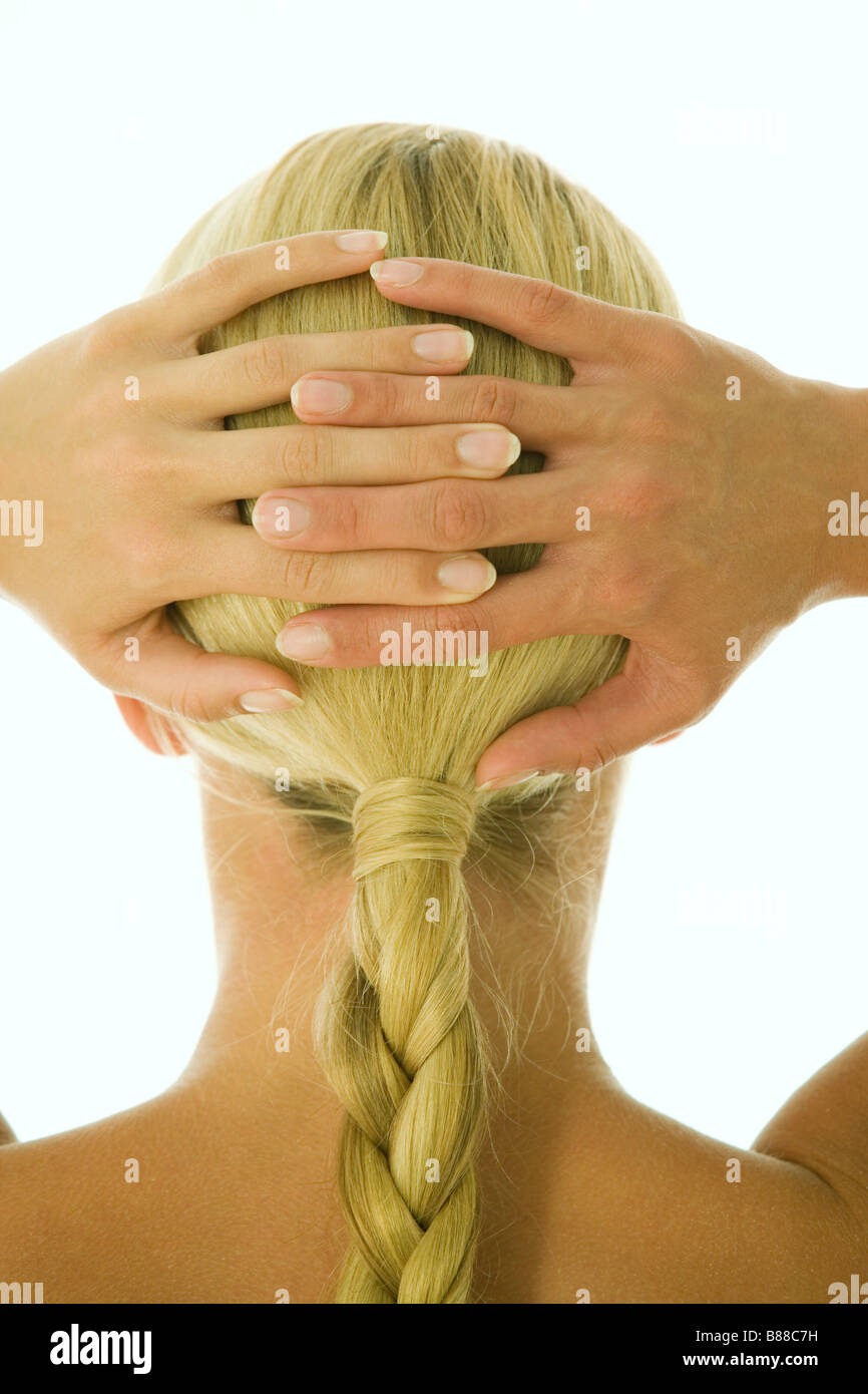 Hands on back of shoulders and neck hi-res stock photography and images ...