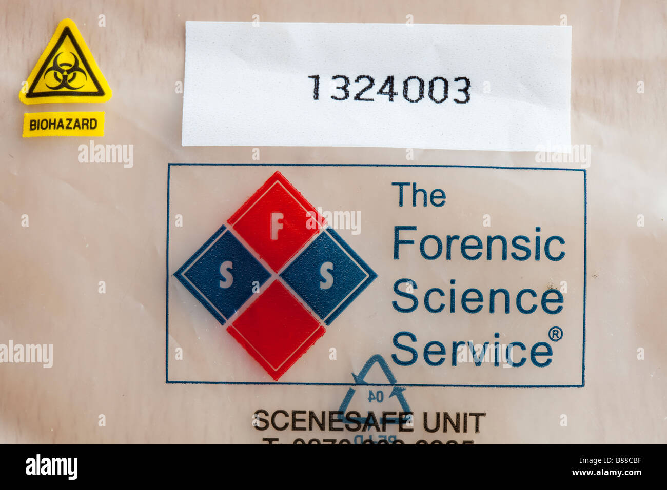 Police evidence bags for ensuring that evidential items remain ...