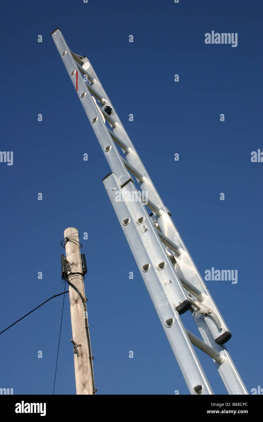 Ladder and telegraph pole hi-res stock photography and images - Alamy
