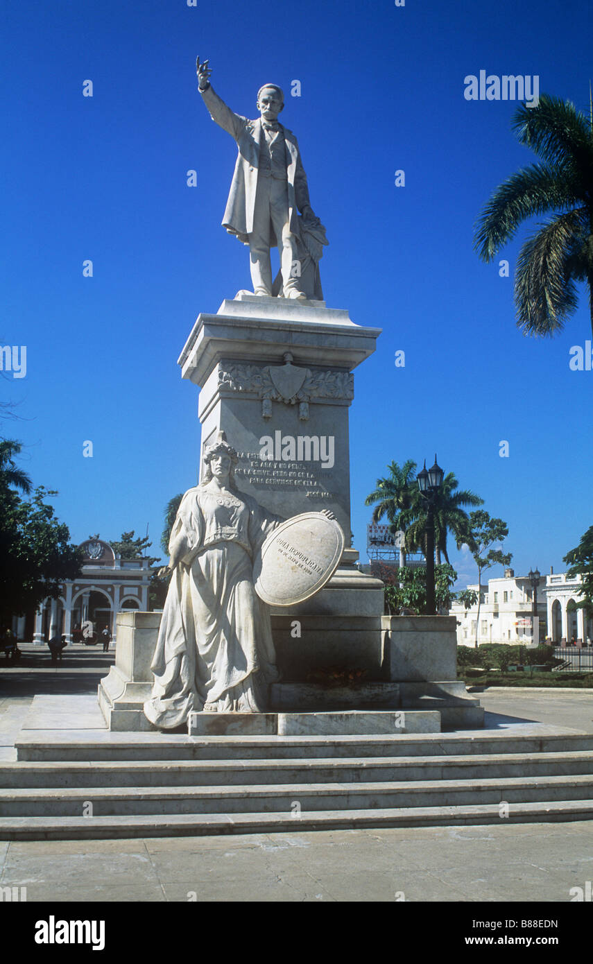A statue of Cuban hero José Marti is prominent in the main square of ...