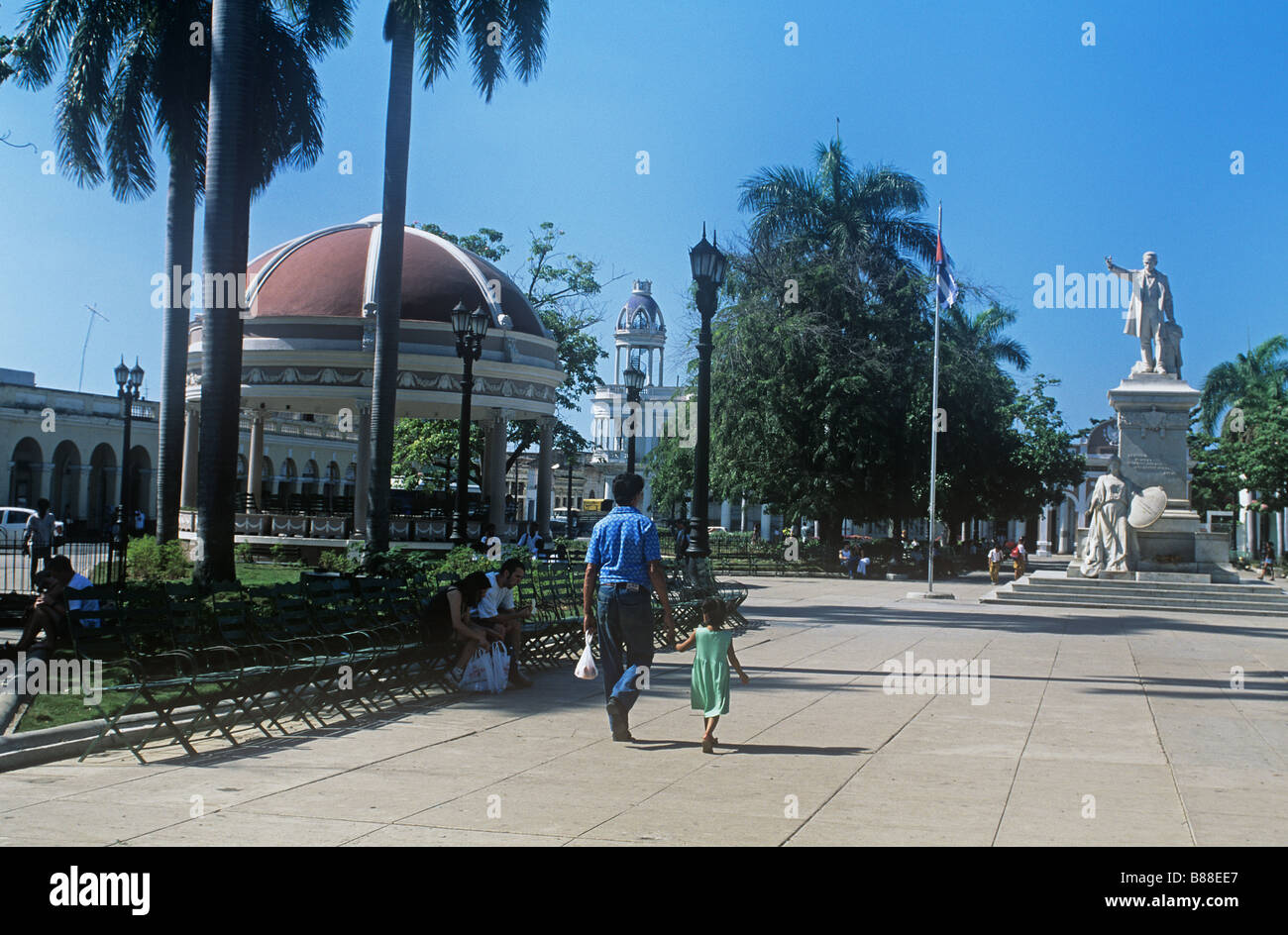 A statue of Cuban hero José Marti is prominent in the main square of ...