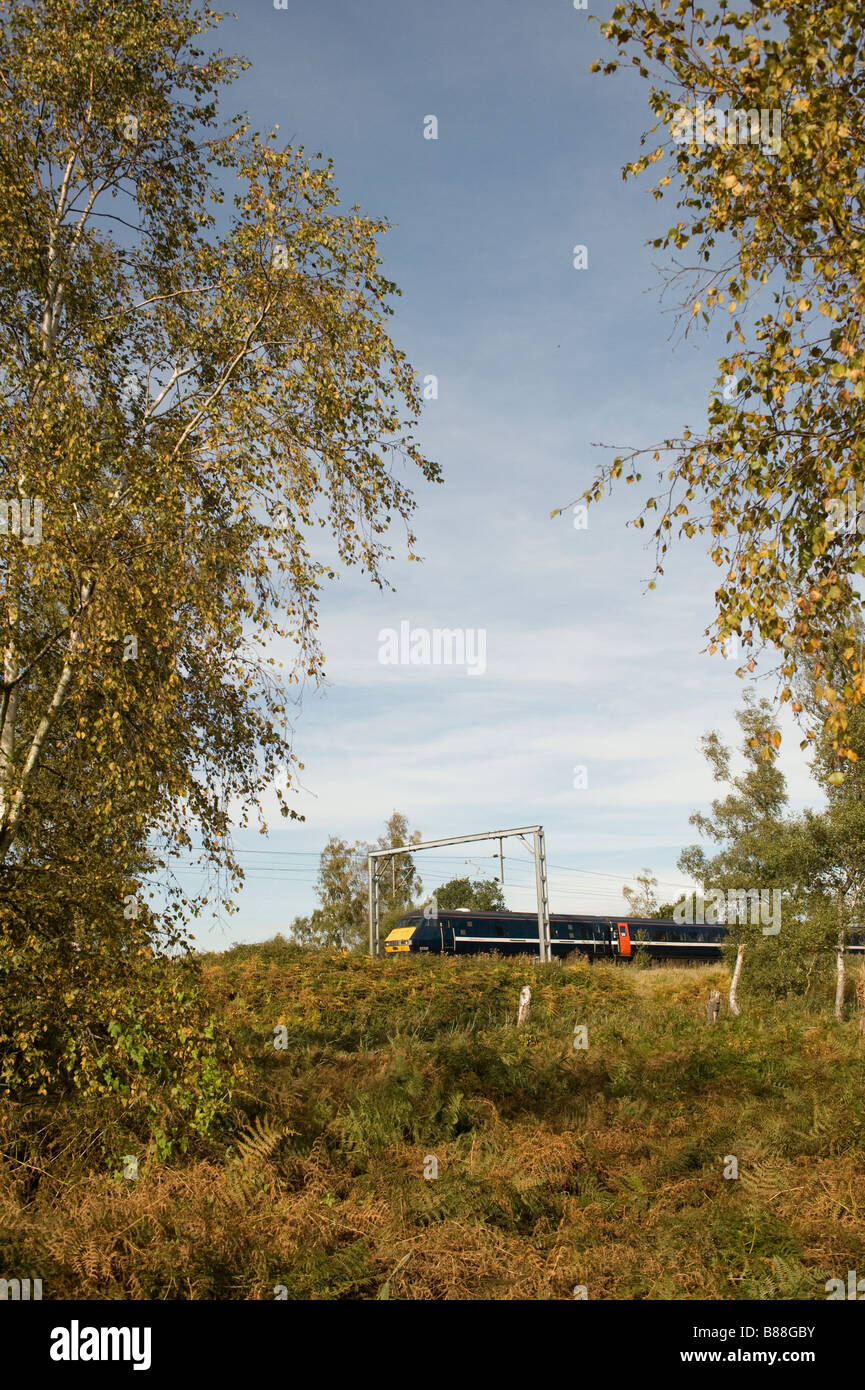 National Express 225 high speed train travelling through the english ...