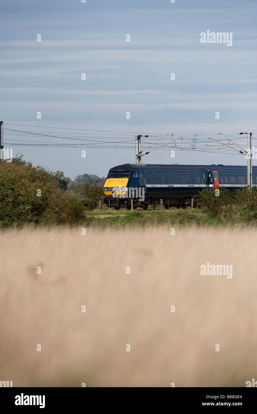 National Express 225 high speed train travelling through the english ...