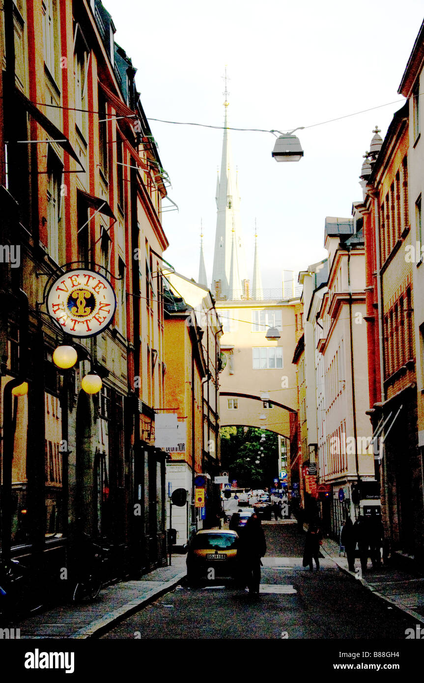Street scene in Stockholm Sweden Stock Photo - Alamy