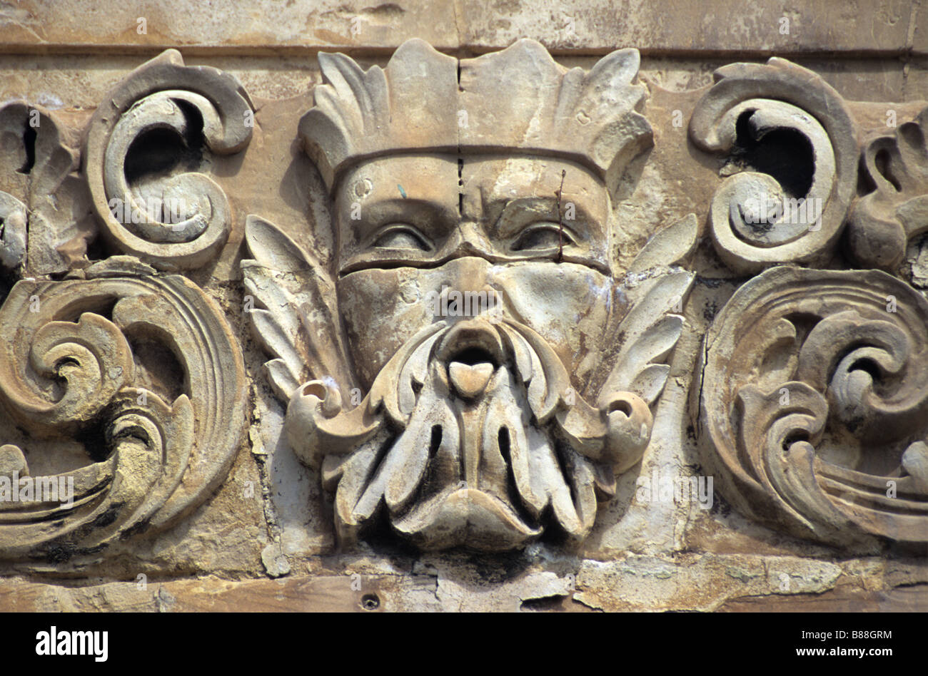 Sculpture of a Buffoon or Jester on a Historic House in Valletta, Malta ...