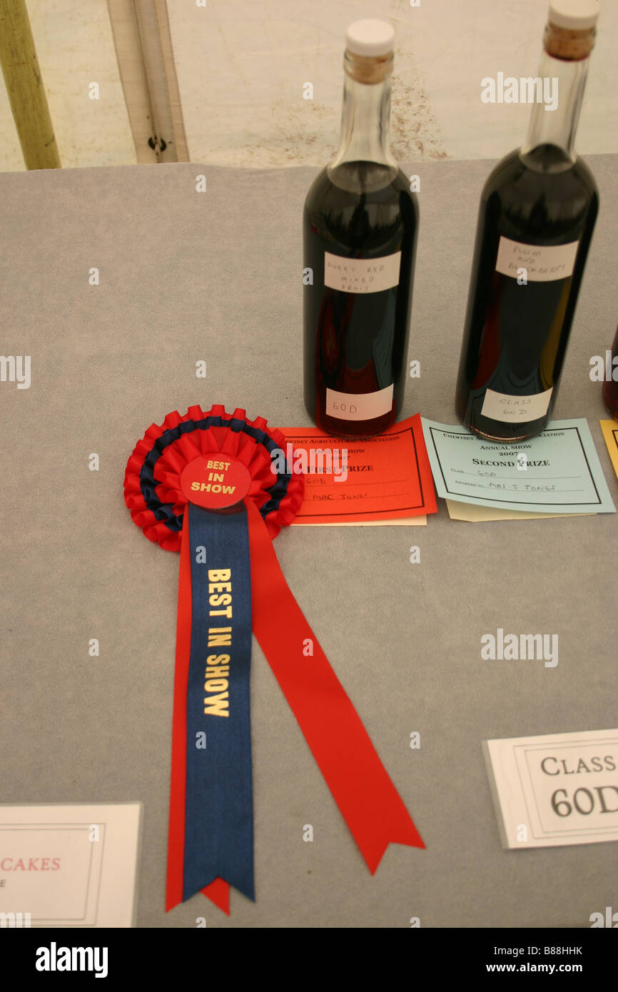 prize winning home made wine Stock Photo - Alamy