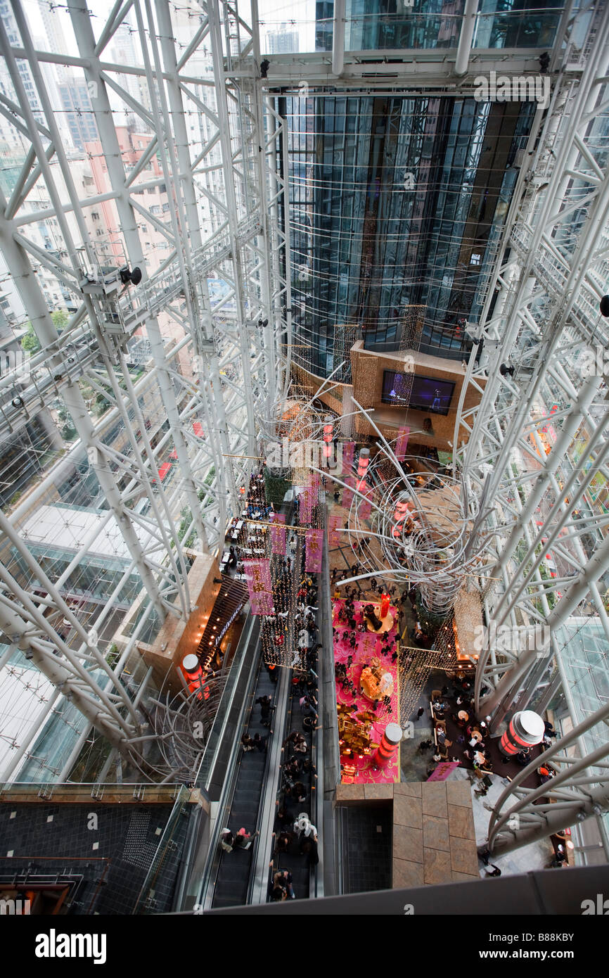 Interior of Langham Place Shopping Mall, Mongkok, Hong Kong Stock Photo ...