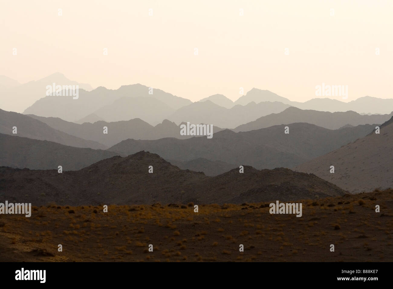 Mountain ranges near Muscat the capital of Oman Persian Gulf Arabian ...