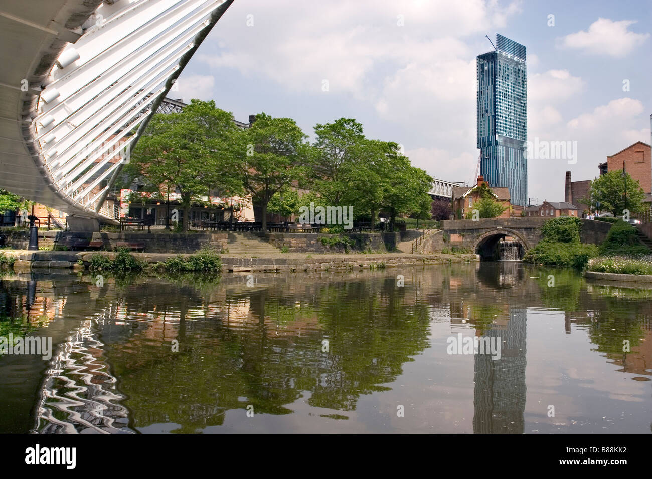 Castlefield, Manchester with Beetham Tower Stock Photo - Alamy