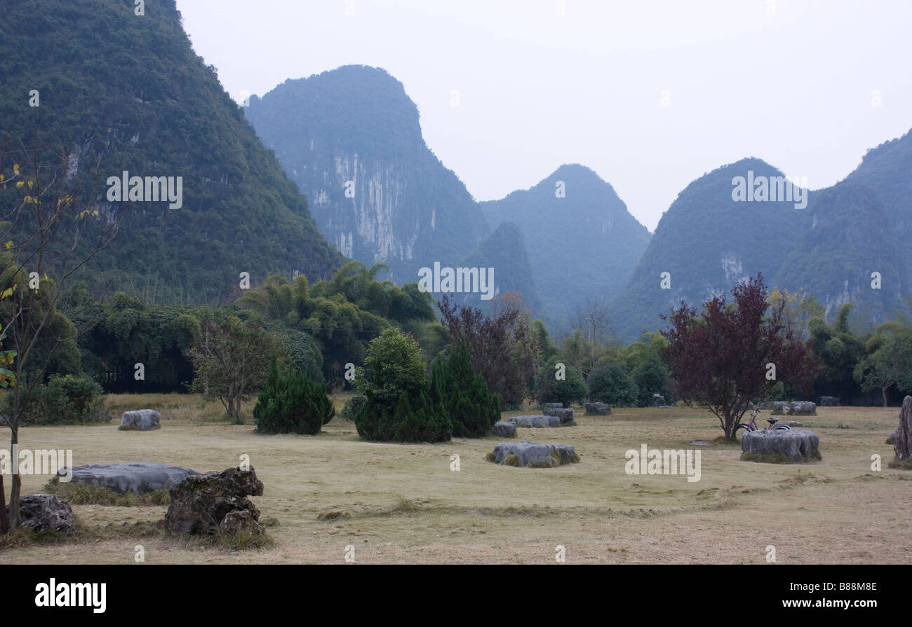 The Banyan Tree Park at Yangshuo China Stock Photo - Alamy