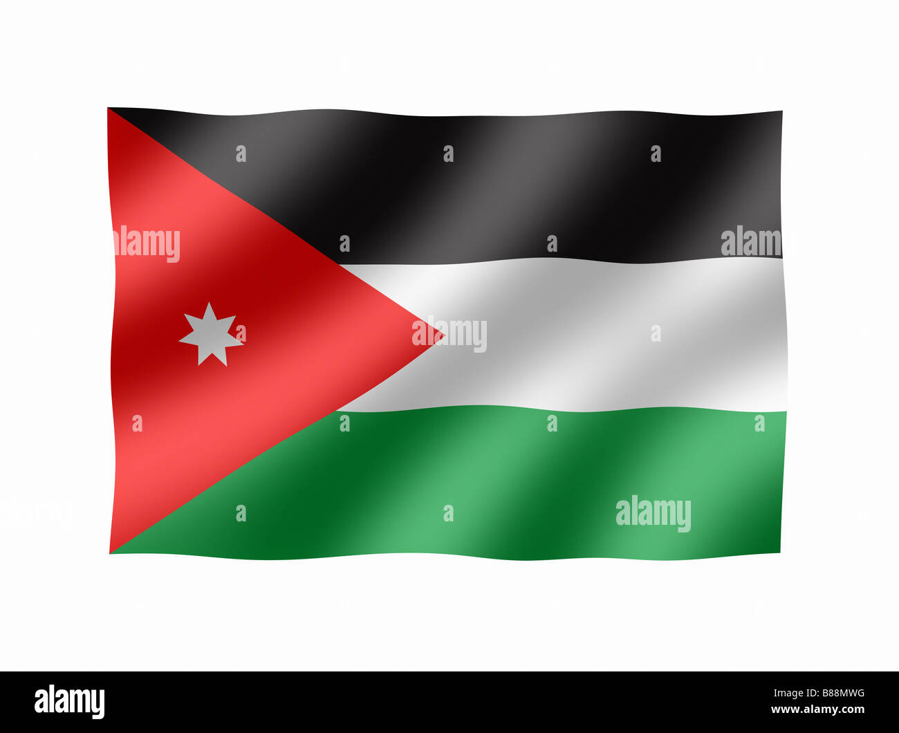 Jordan Jordanian Flag Waving Stock Photo - Alamy