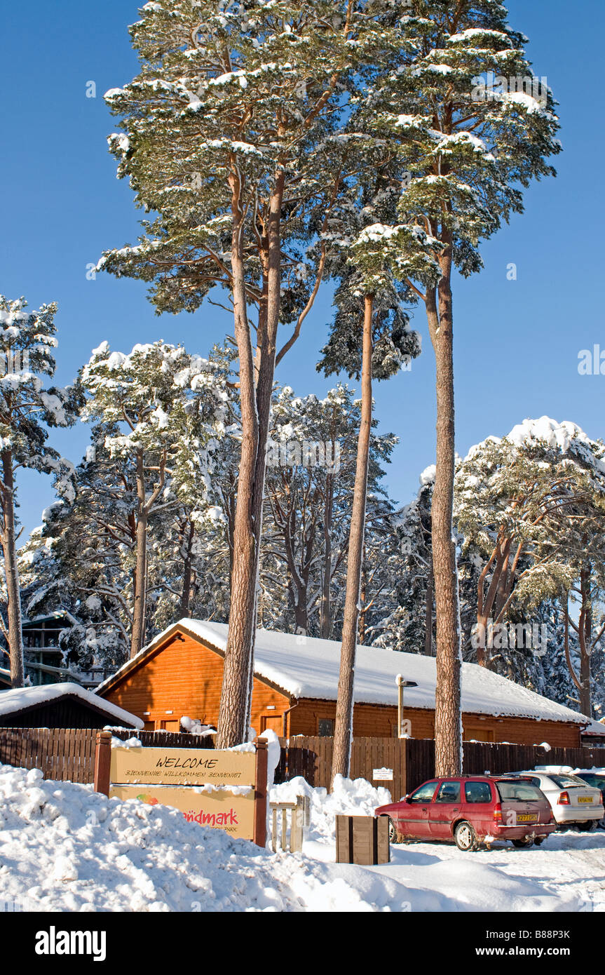 Landmark visitor center in winter at Carrbridge Inverness-shire ...