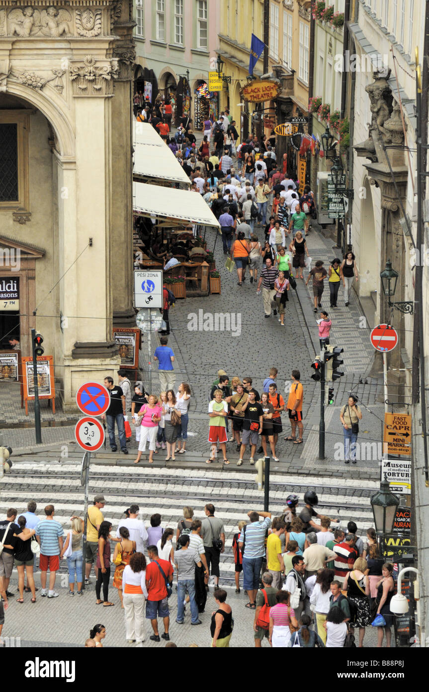 The crowded Charles Street was once part of the Royal Route Prague ...