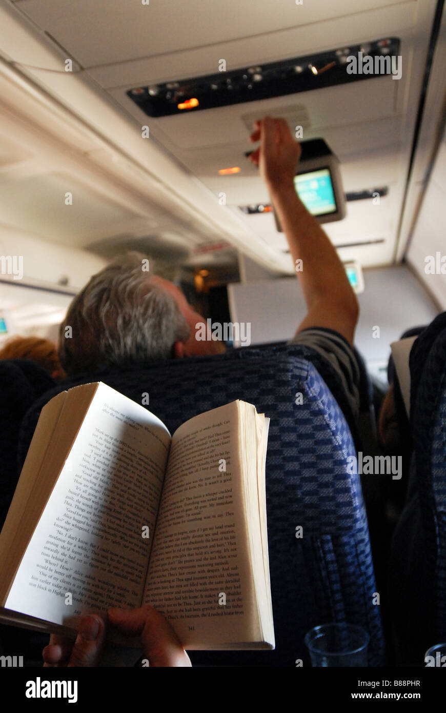 Airplane inflight entertainment hi-res stock photography and images - Alamy