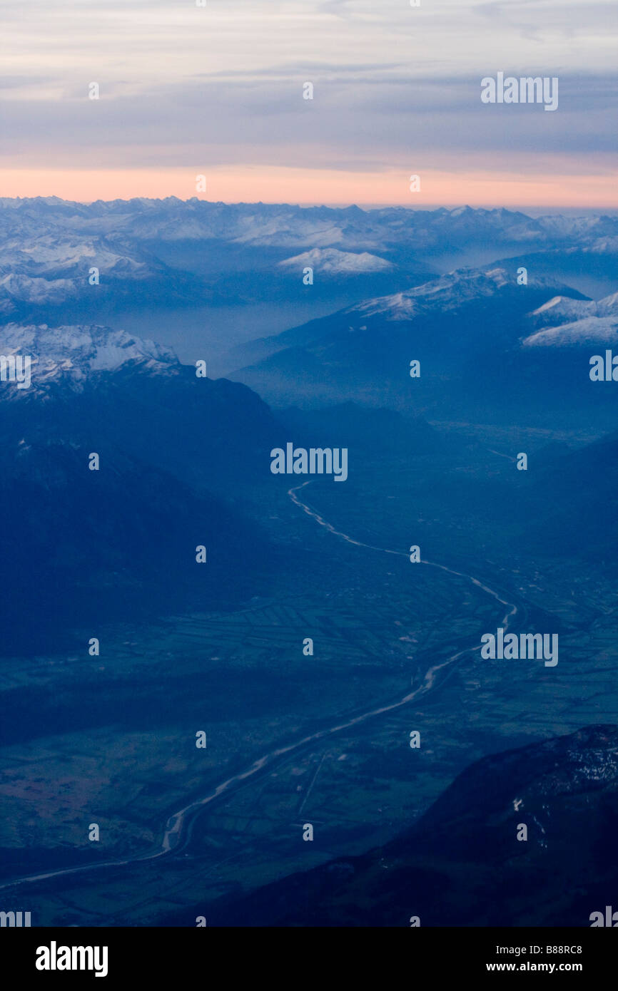 birds eye view on the swiss alps, switzerland Stock Photo - Alamy