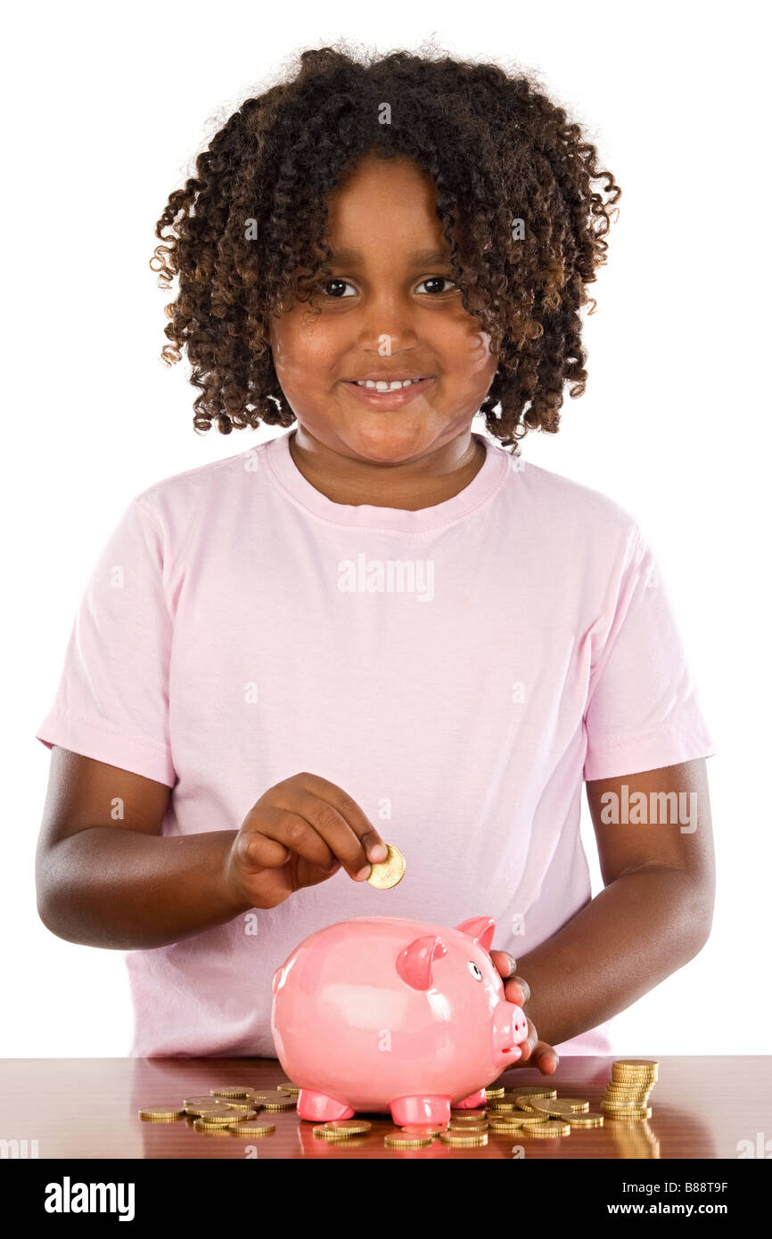 African kid holding money hi-res stock photography and images - Alamy