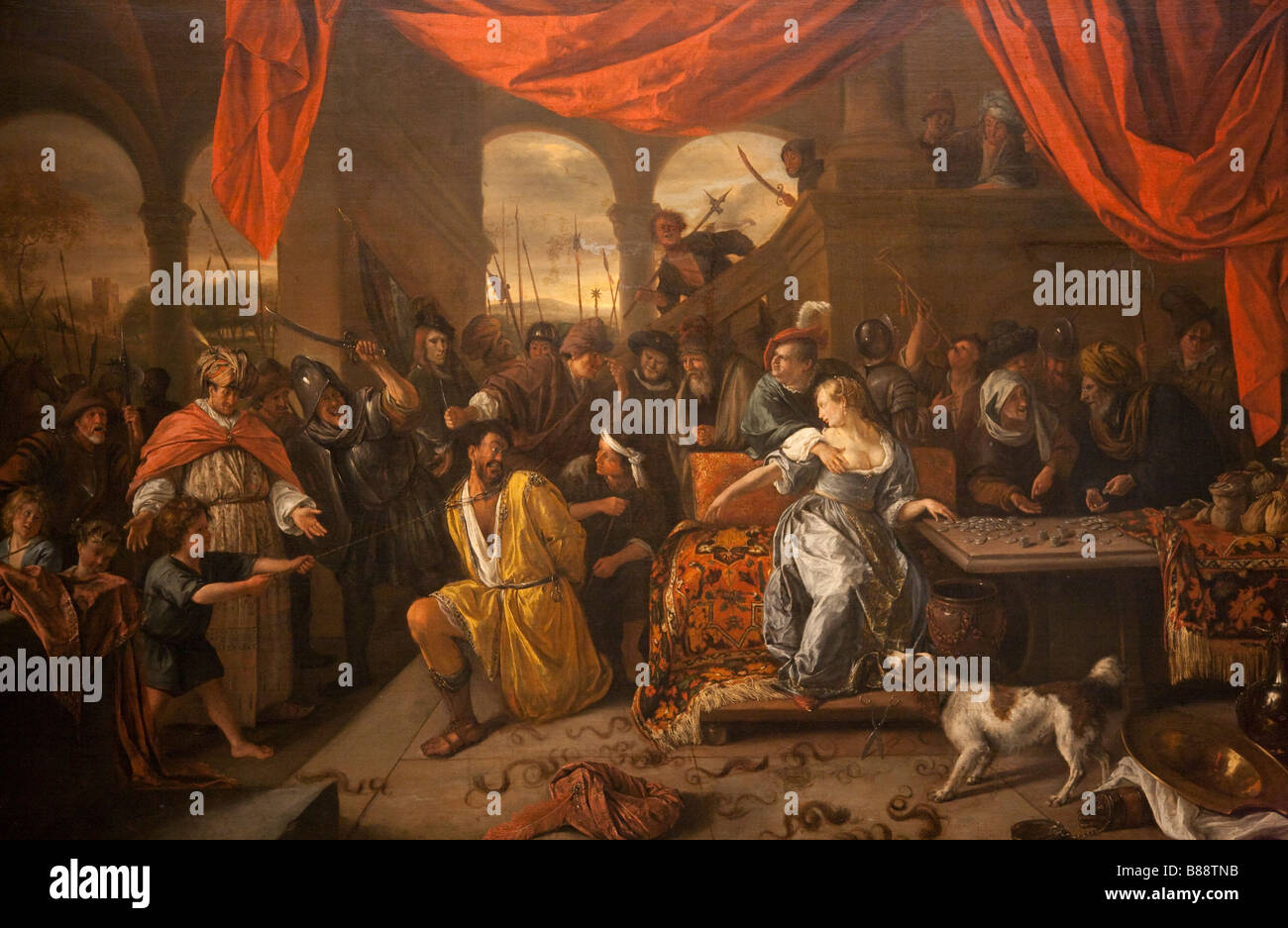 Jan Steen (Samson und Delila/ Samson and Delilah (1660) oil on canvas ...