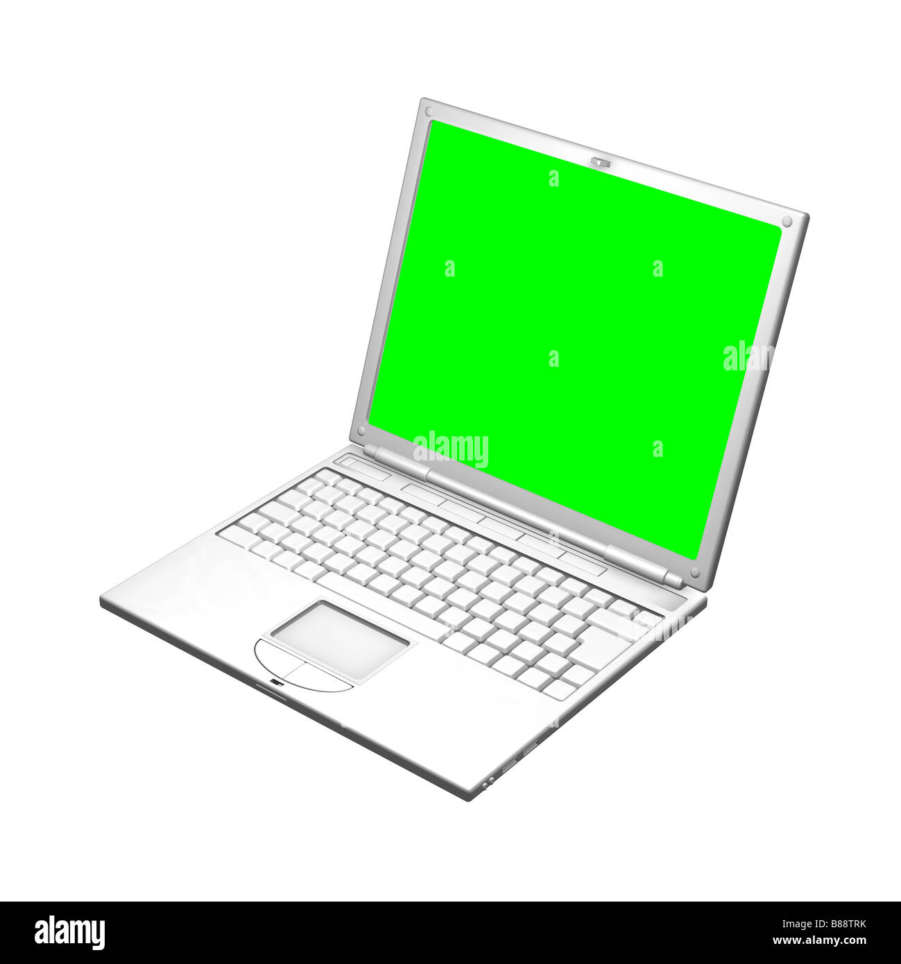 Illustration of an open laptop computer Stock Photo - Alamy