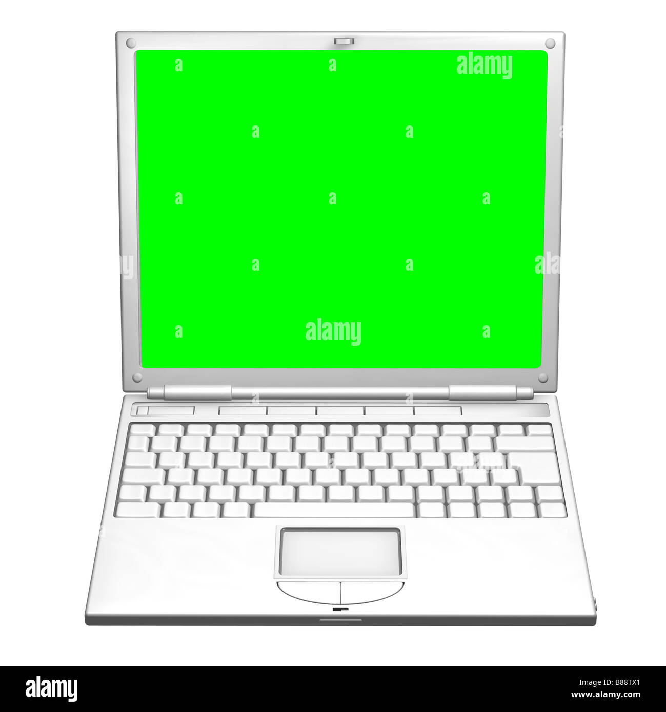 Illustration of an open laptop computer Stock Photo - Alamy