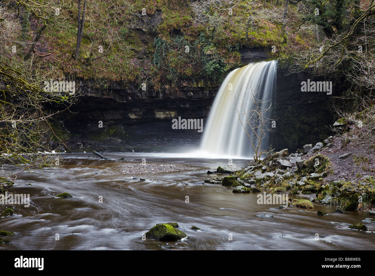 Sgwd Gwladus Waterfall, Pontneddfechan, Neath Valley, South Wales, UK ...