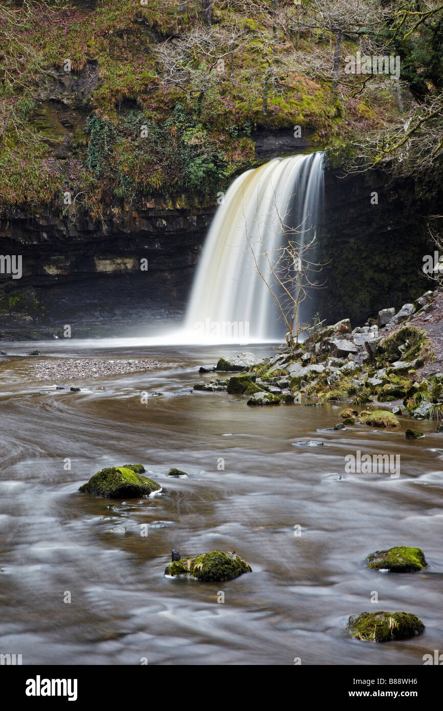 Sgwd Gwladus Waterfall, Pontneddfechan, Neath Valley, South Wales, UK ...