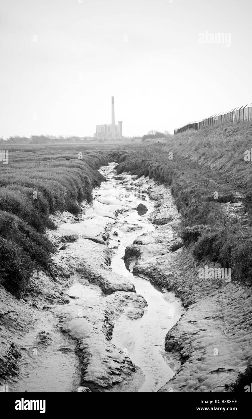 Old factory and river channel Stock Photo - Alamy