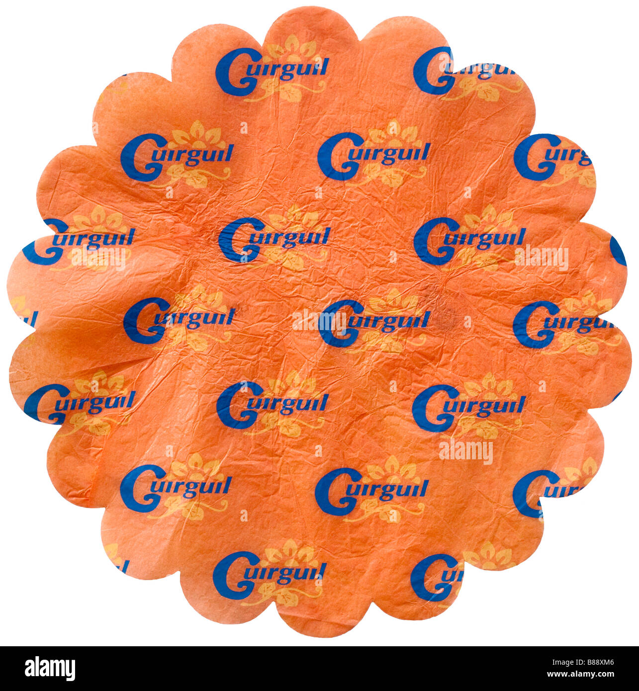 Citrus fruit wrapper from Spain - Round shaped orange tissue paper ...