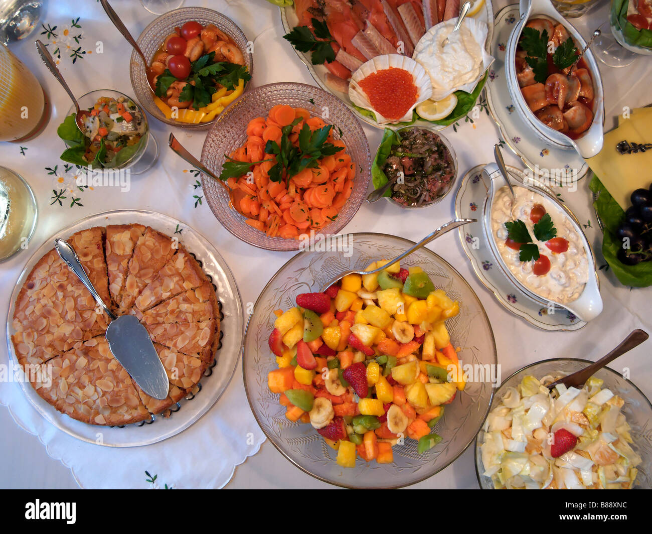 Display of Buffet Food Stock Photo - Alamy