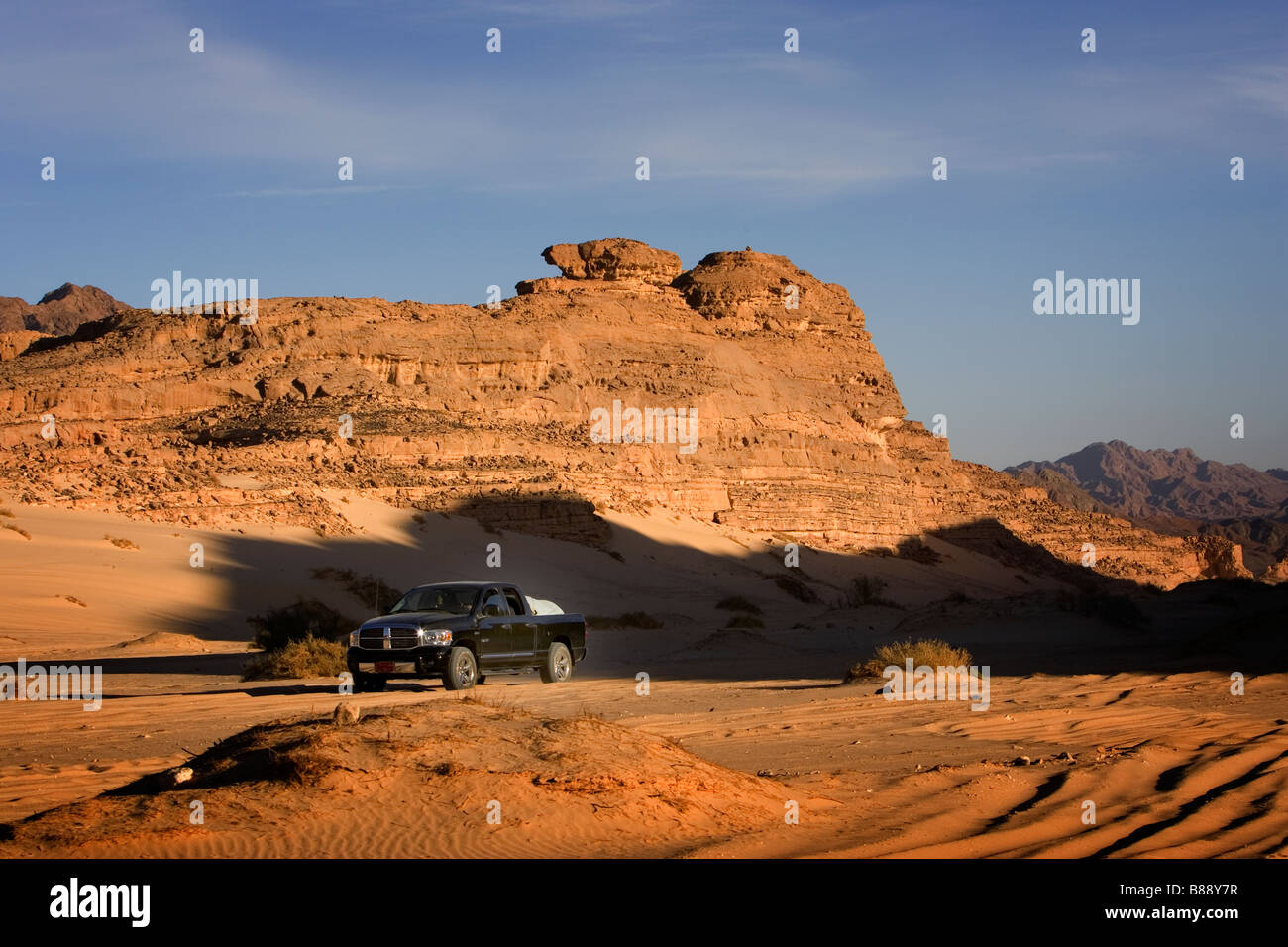 Off-Road Vehicle on a desert landscape,Dahab,Egypt Stock Photo - Alamy