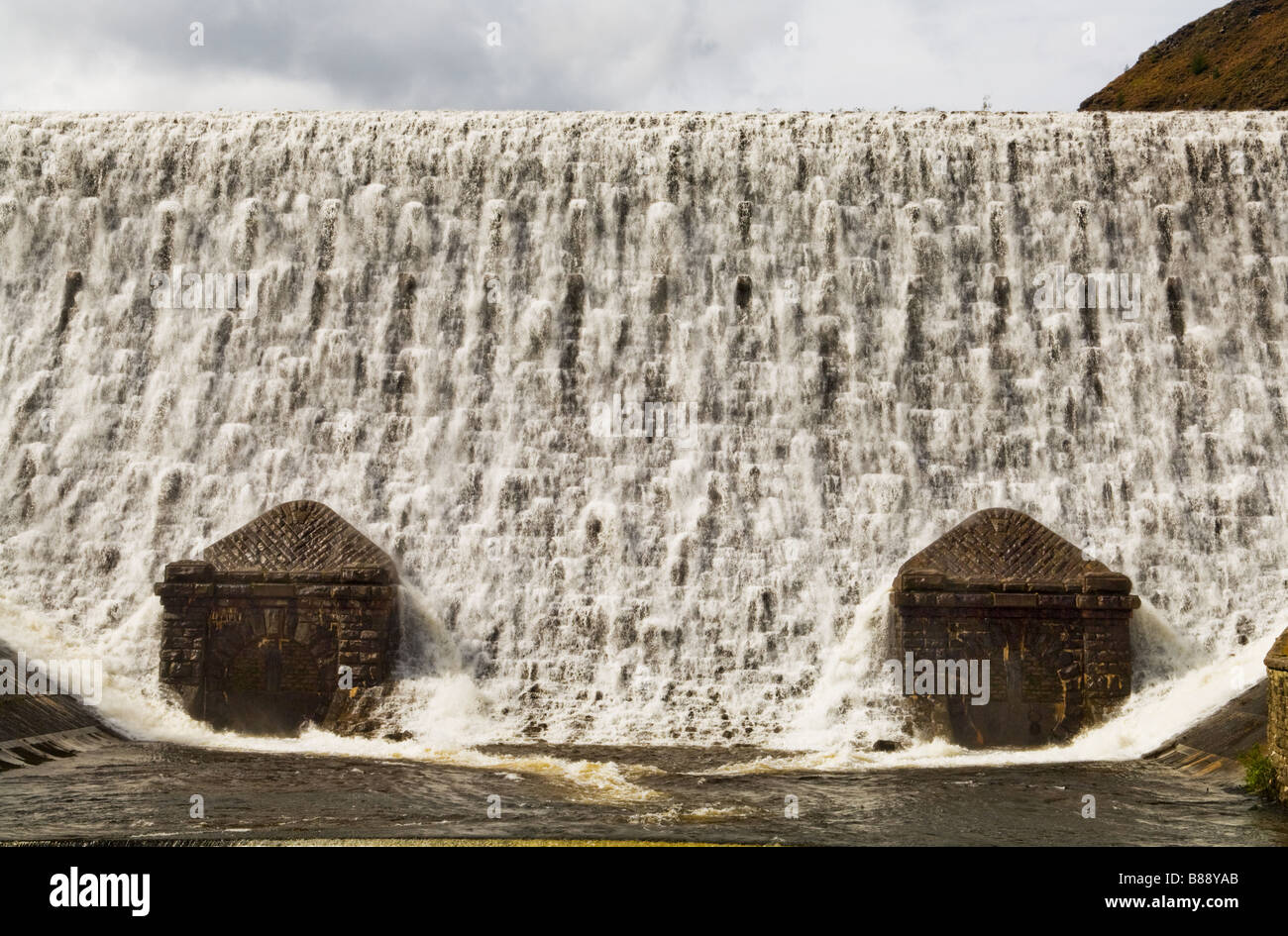 Caban Coch dam at Elan Valley, the dam closest to the visitors centre ...