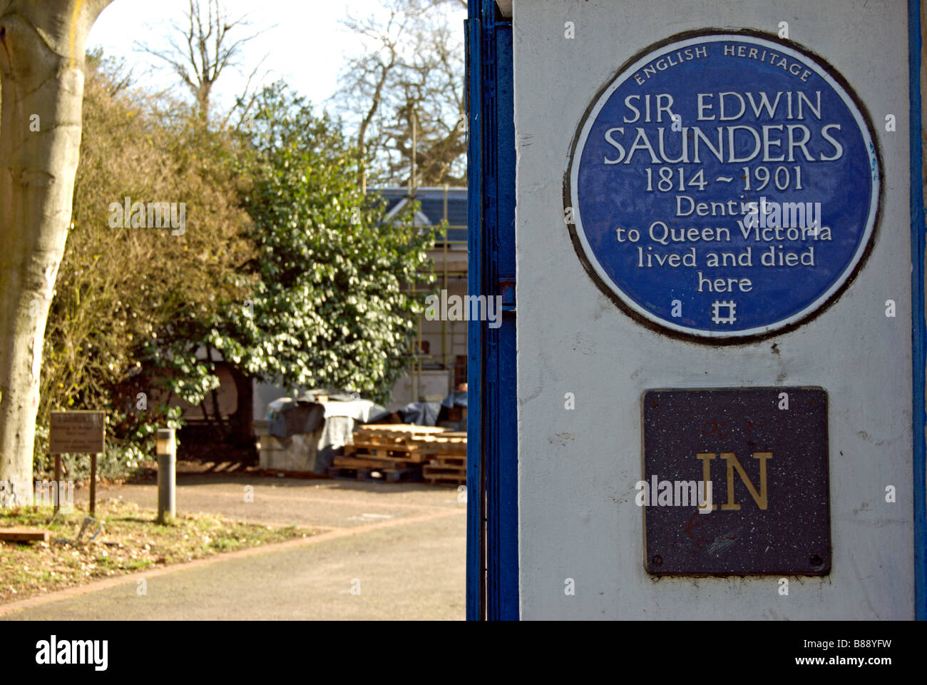 english heritage blue plaque marking a former home of sir edwin ...