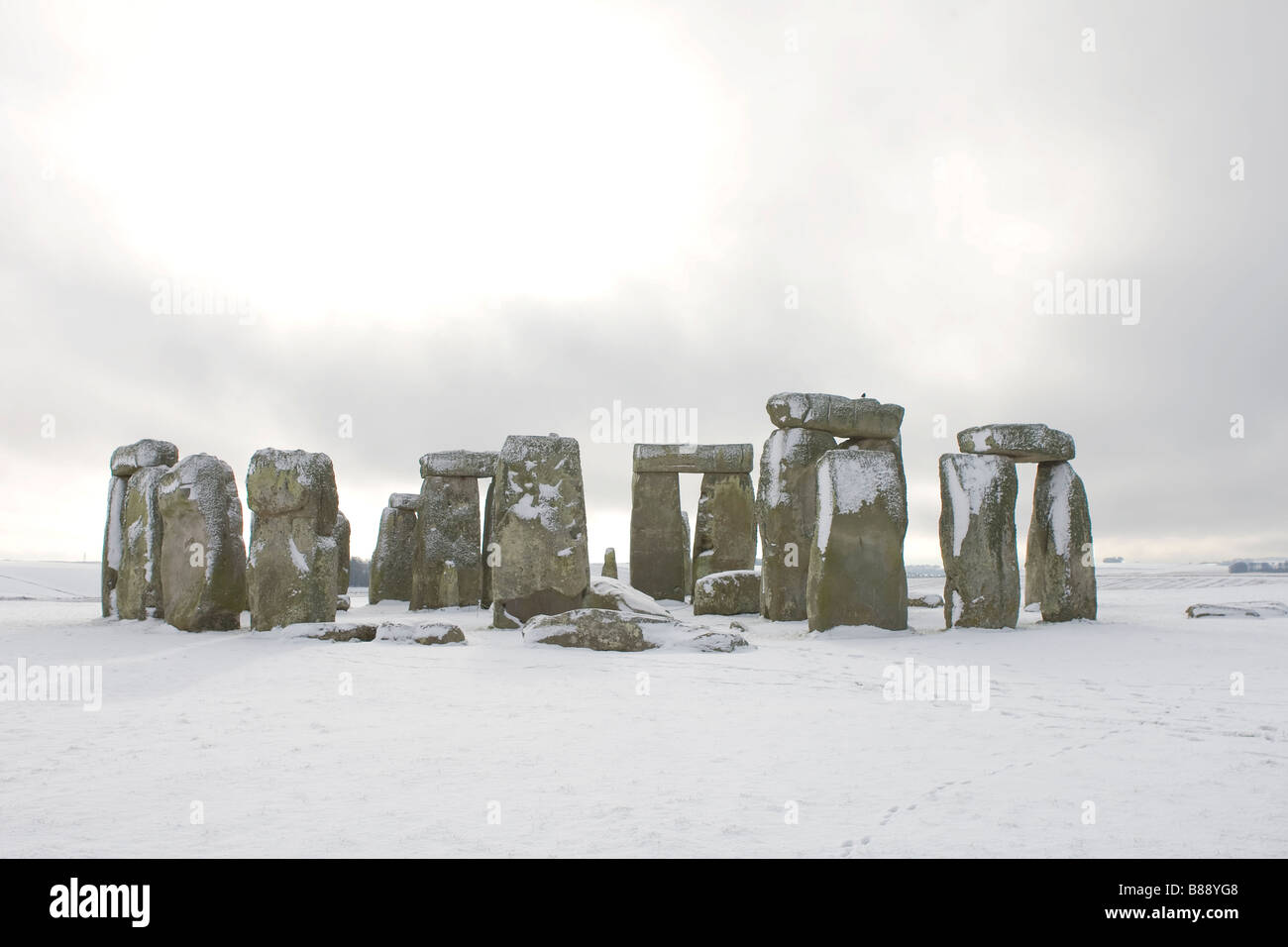 Stonehenge in snow Stock Photo - Alamy