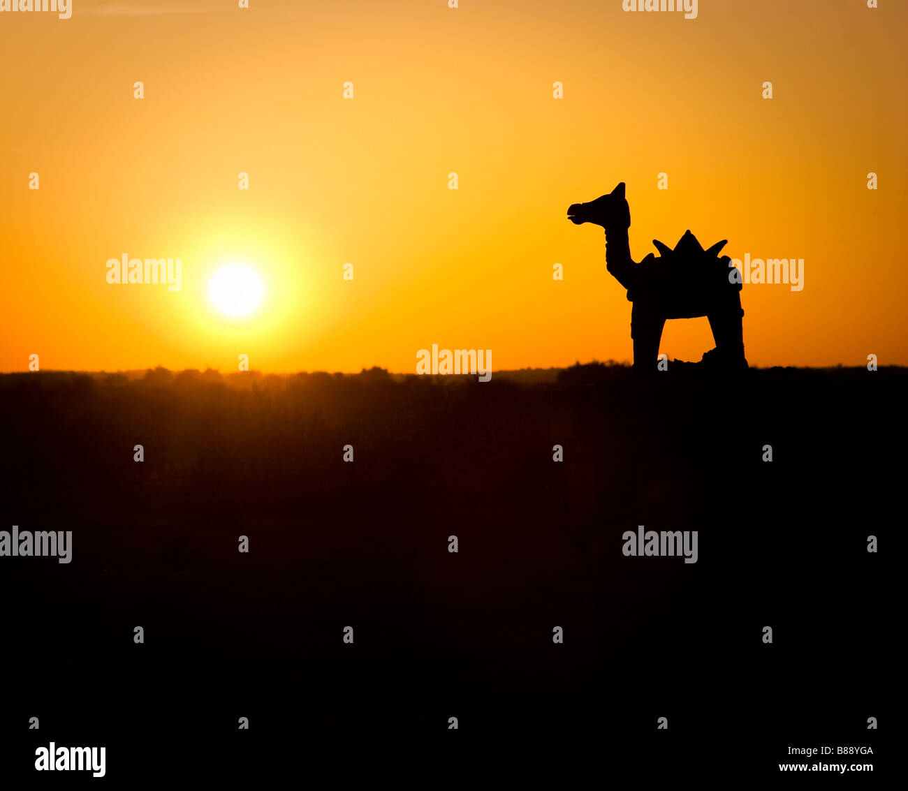 Panoramic of khuri village thar desert india hi-res stock photography ...