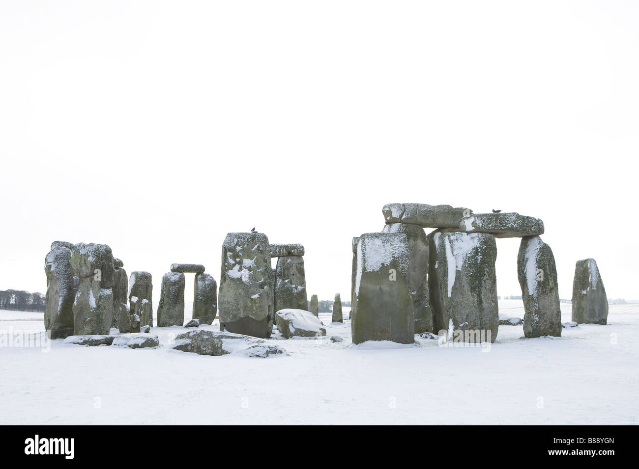 Stonehenge in snow Stock Photo - Alamy