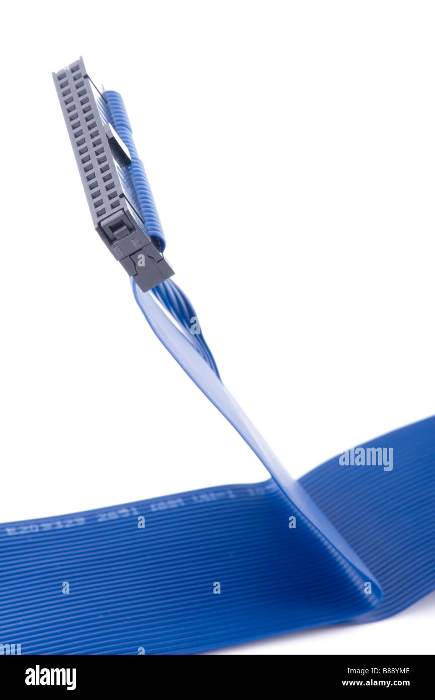 object on white computer cable close up Stock Photo - Alamy