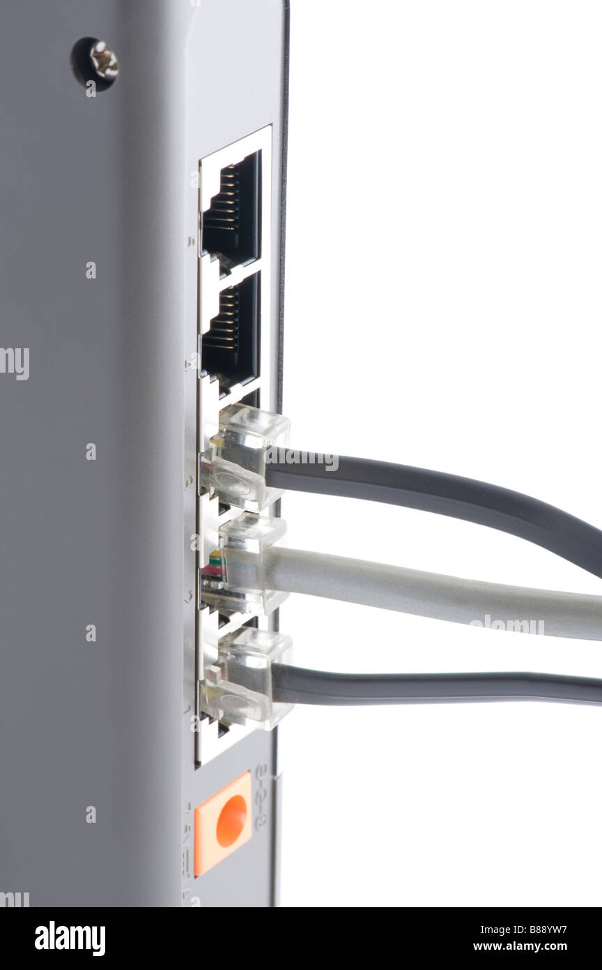 object on white connecting on the ETHERNET switch Stock Photo - Alamy
