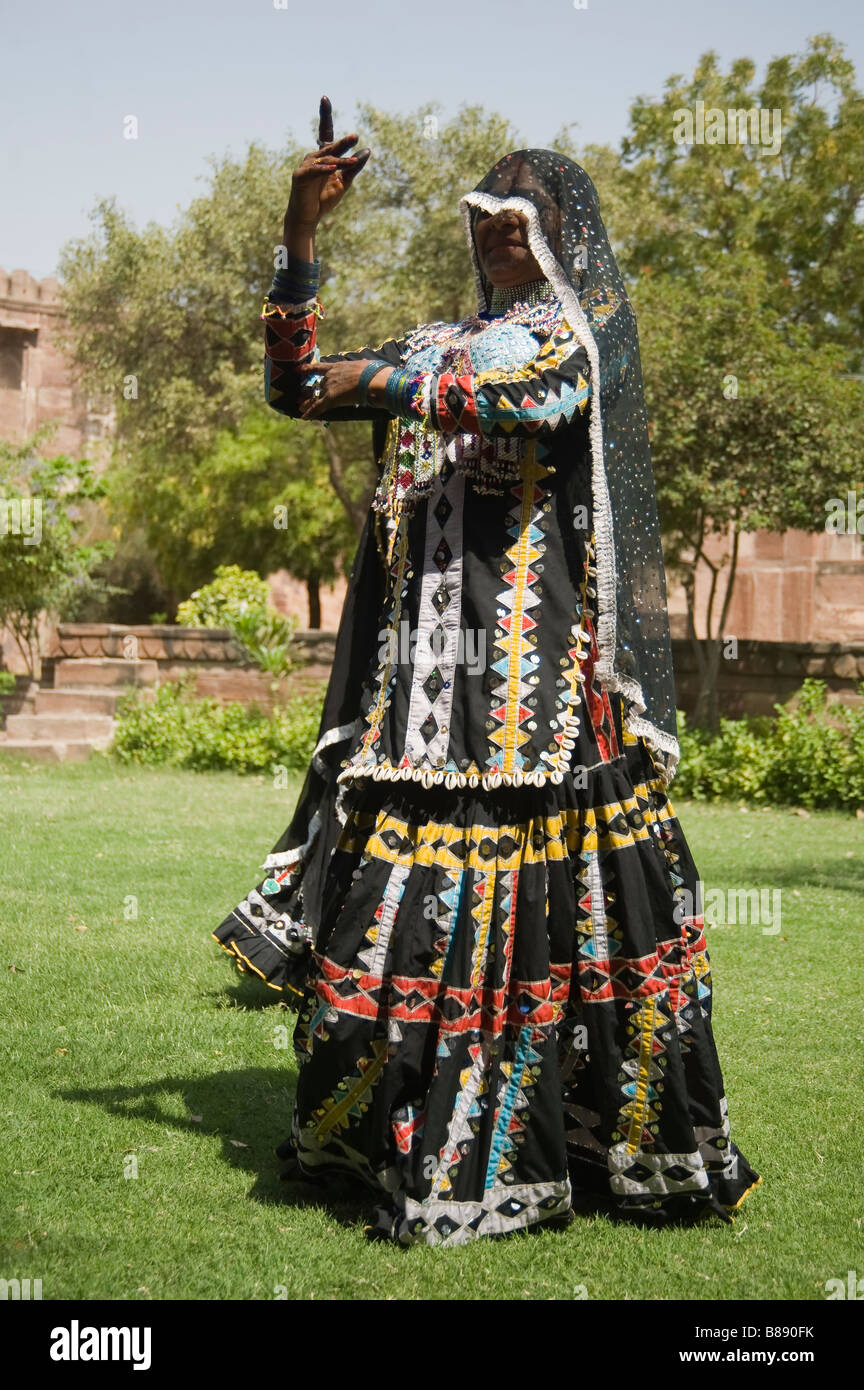 Indian woman dancing Stock Photo - Alamy