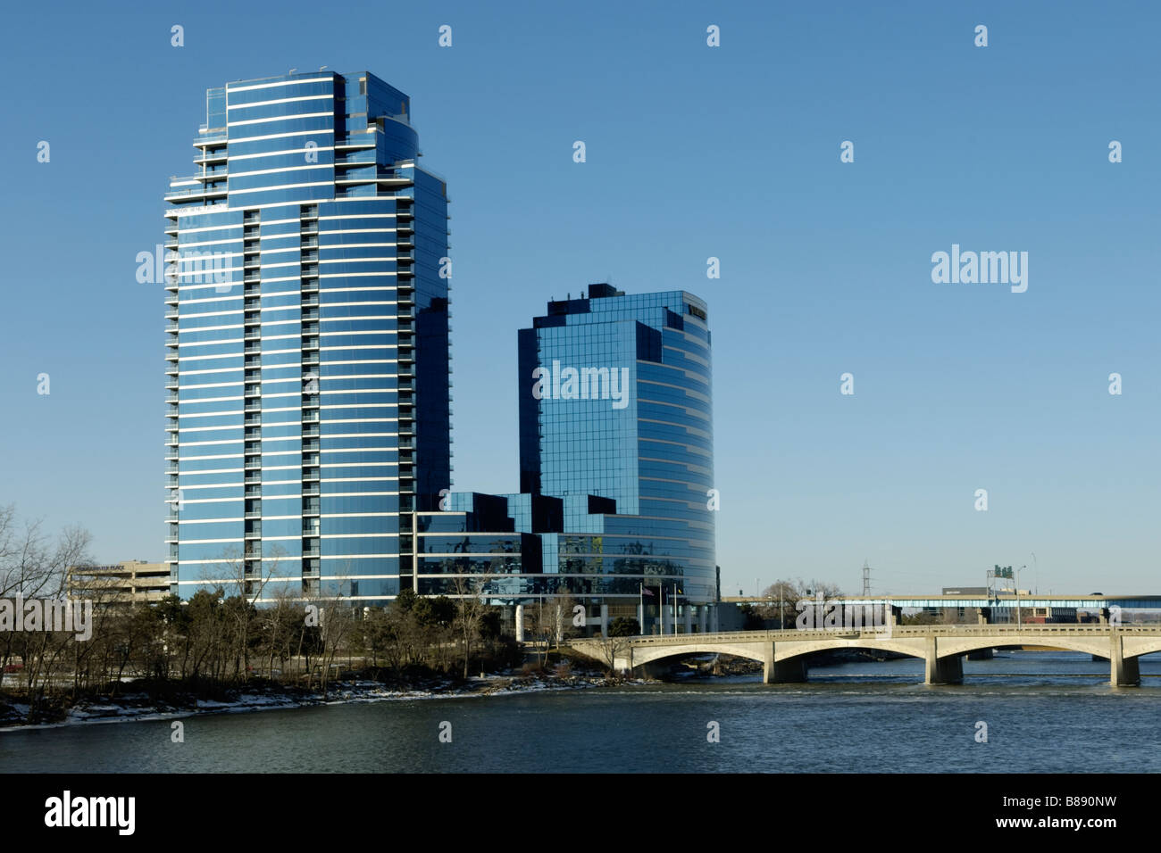 Bridge water place grand rapids hi-res stock photography and images - Alamy