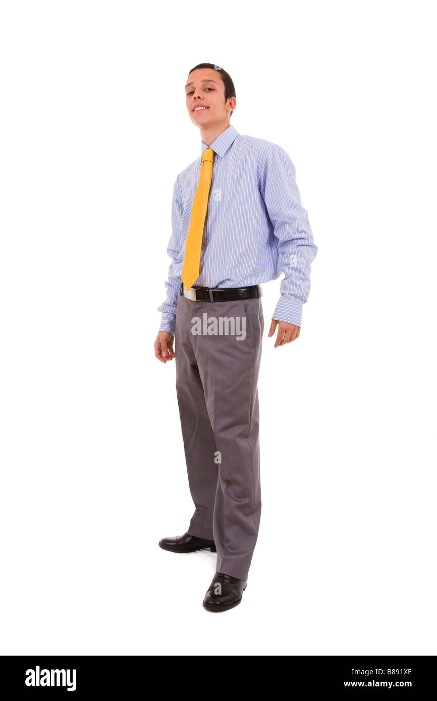 standing full body businessman isolated on white Stock Photo - Alamy