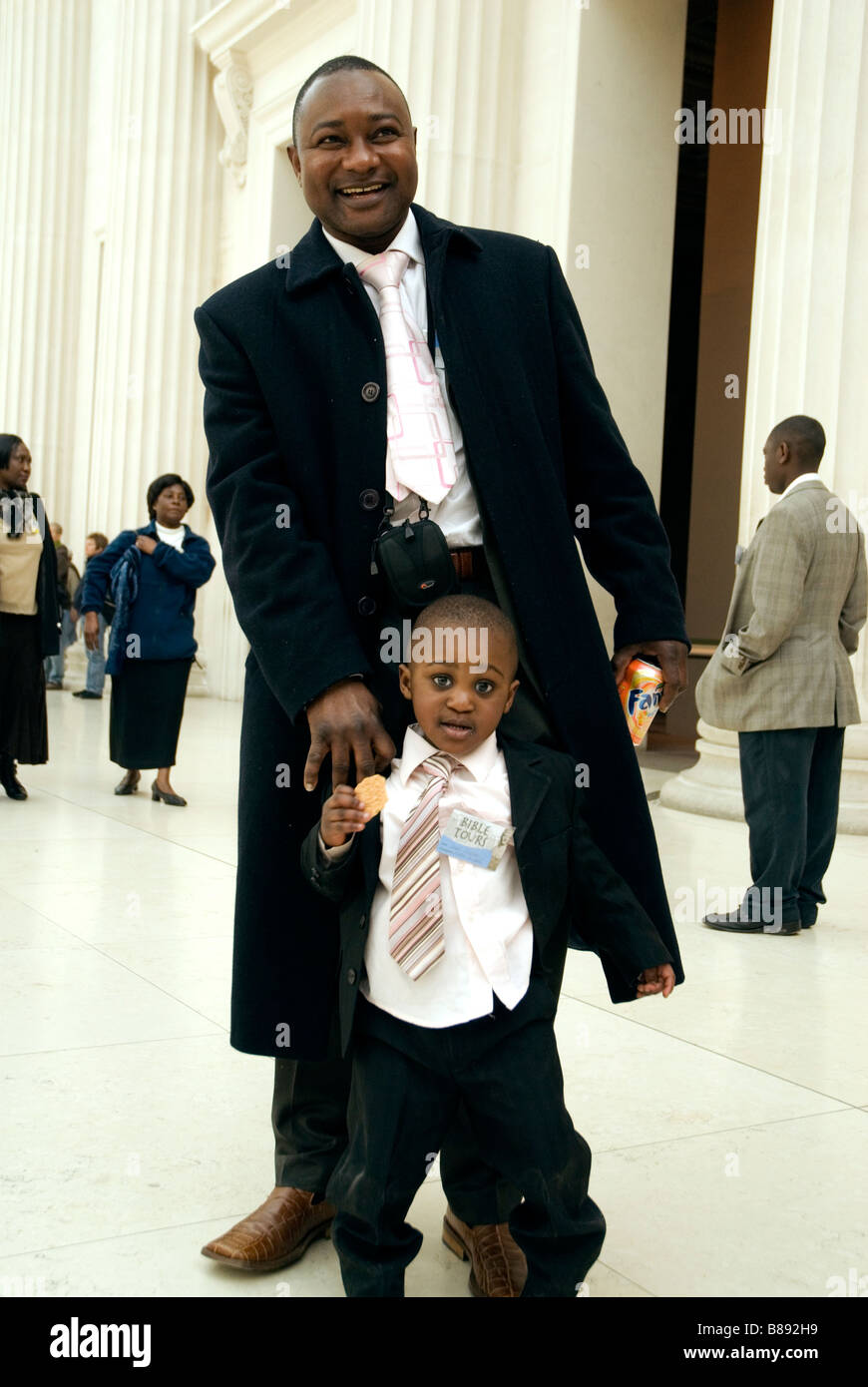Ghanaian father and son, British Museum , London Stock Photo - Alamy