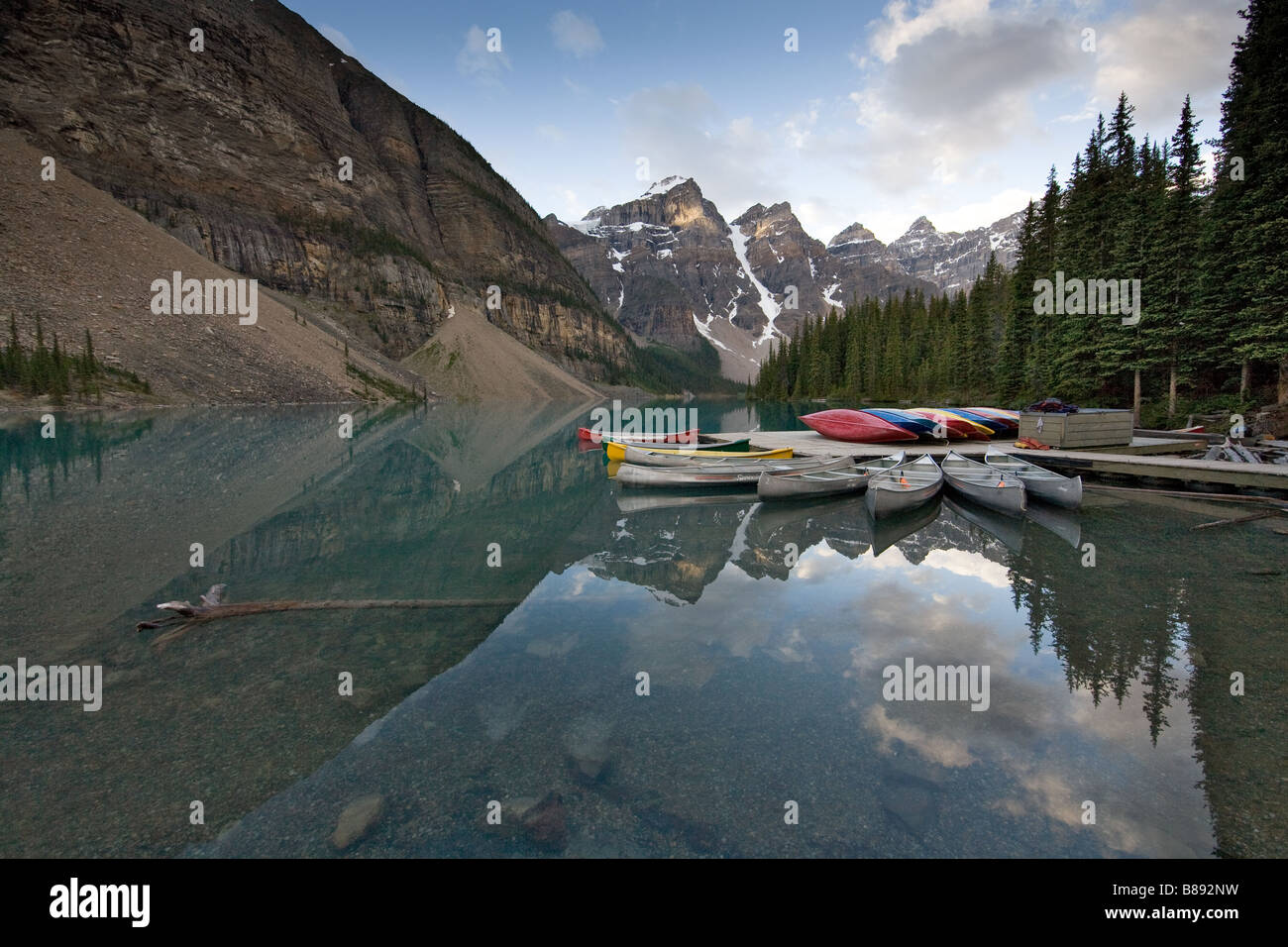 Lake Moraine, Banff National Park, Canadian Rockies, Canada Stock Photo - Alamy