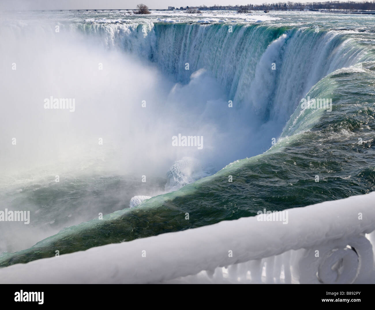 View of Canadian Horseshoe Falls at Niagara Falls Ontario from Table ...