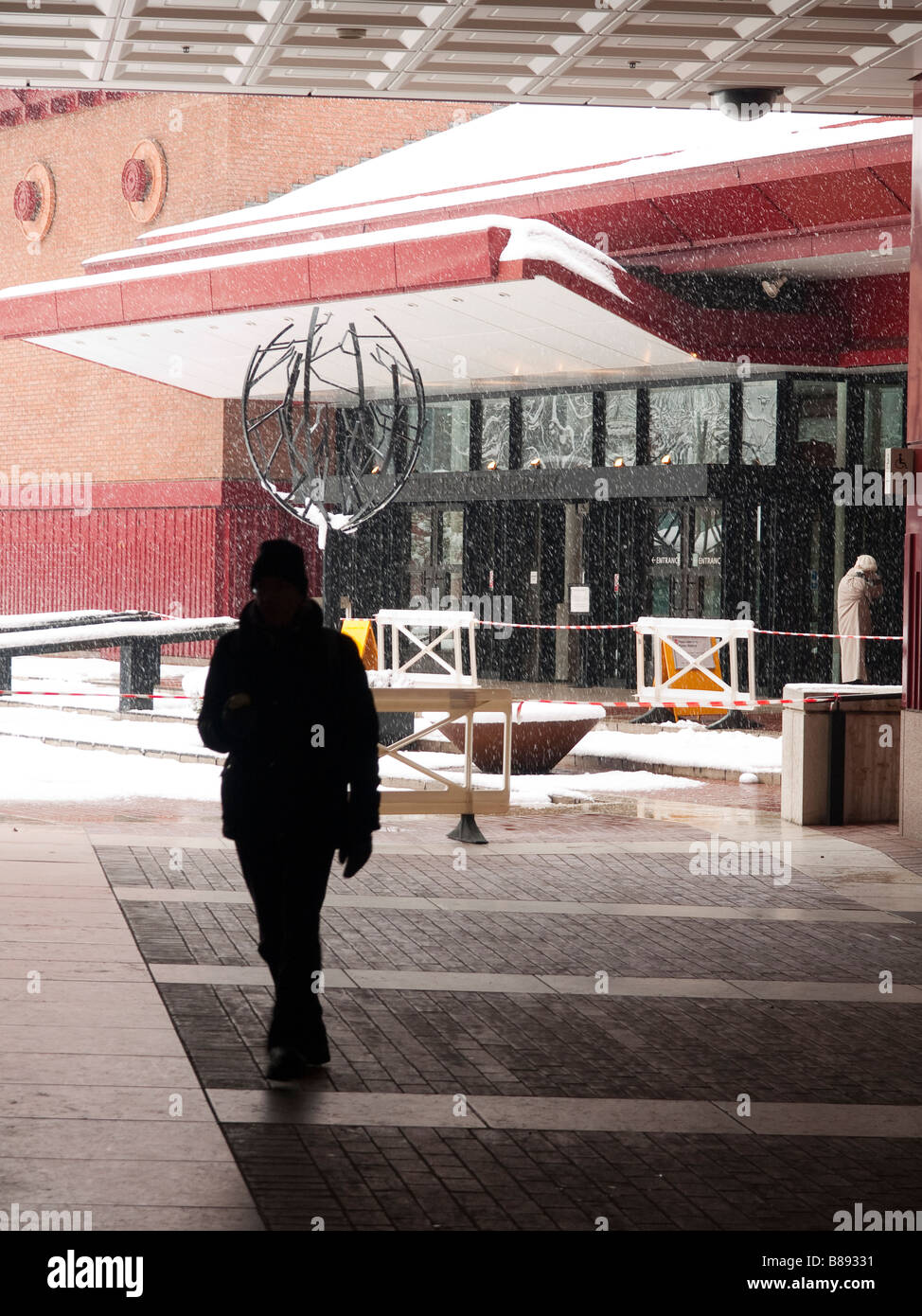 British Library in the Snow Stock Photo - Alamy