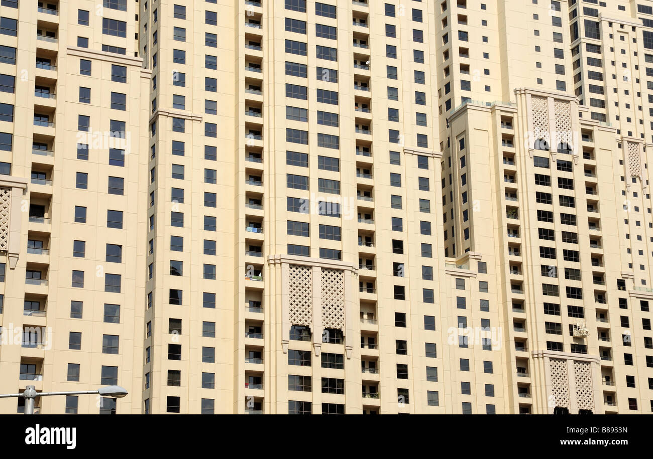 Facade of residential building in Dubai Stock Photo - Alamy