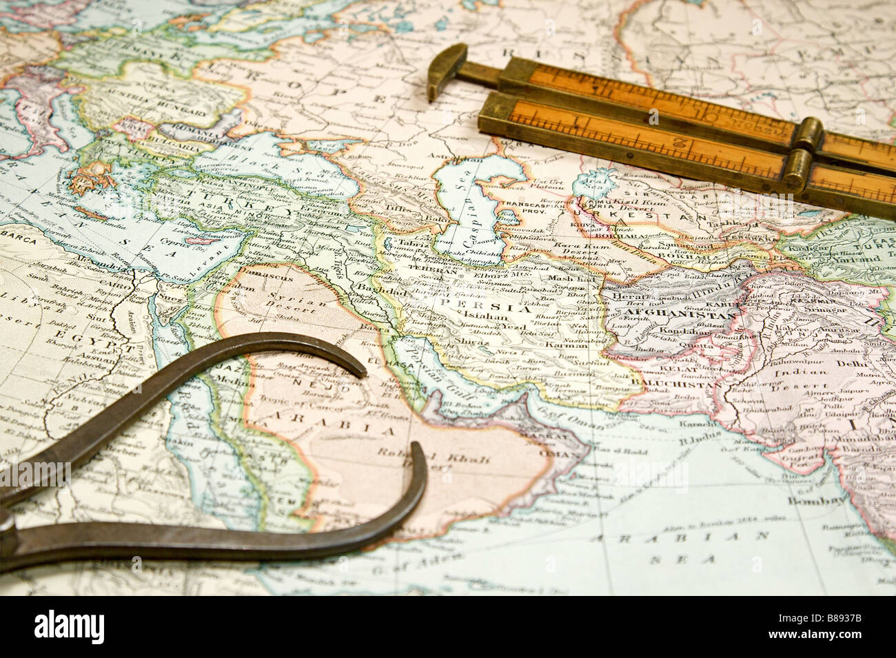 Old persia and arabia map hi-res stock photography and images - Alamy