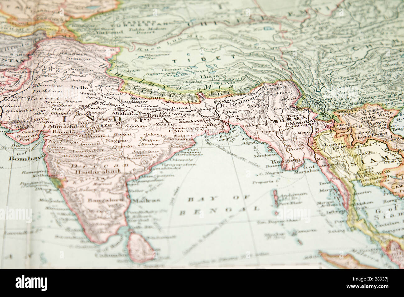 Old bengal map hi-res stock photography and images - Alamy