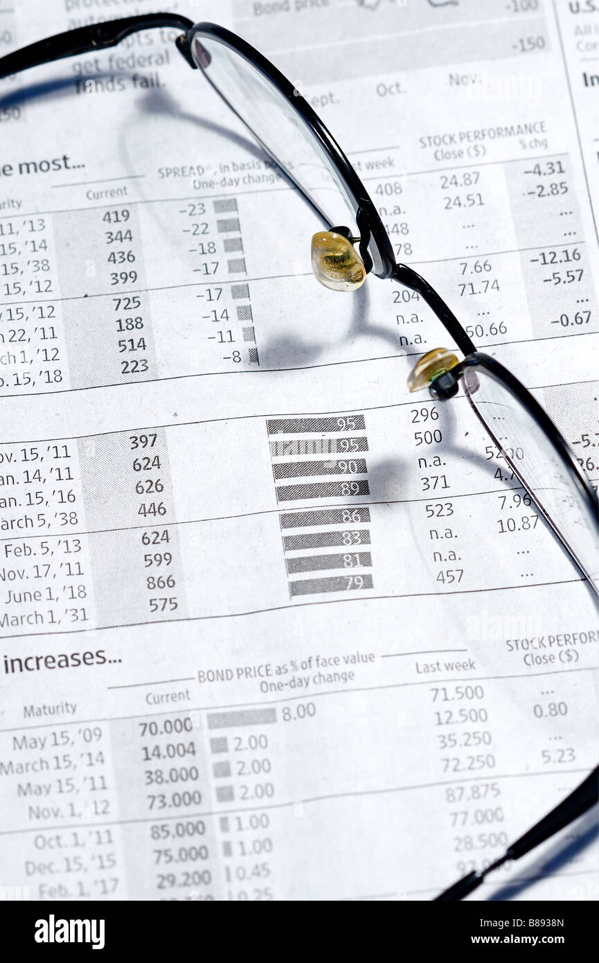 Business finance graphs of a working capitalist Stock Photo - Alamy