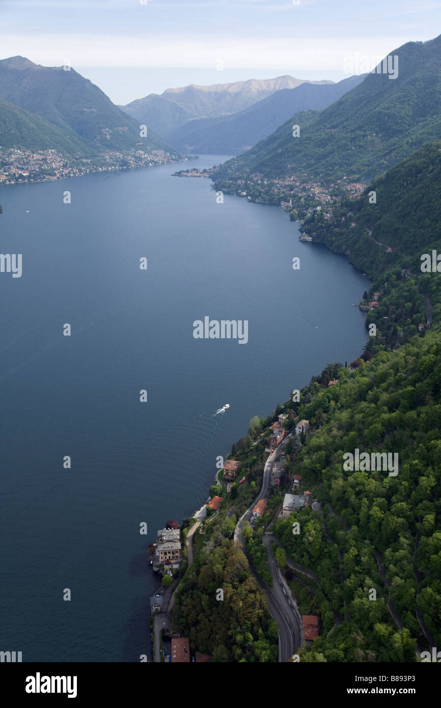 Aerial view of Lake Como Italy Stock Photo - Alamy